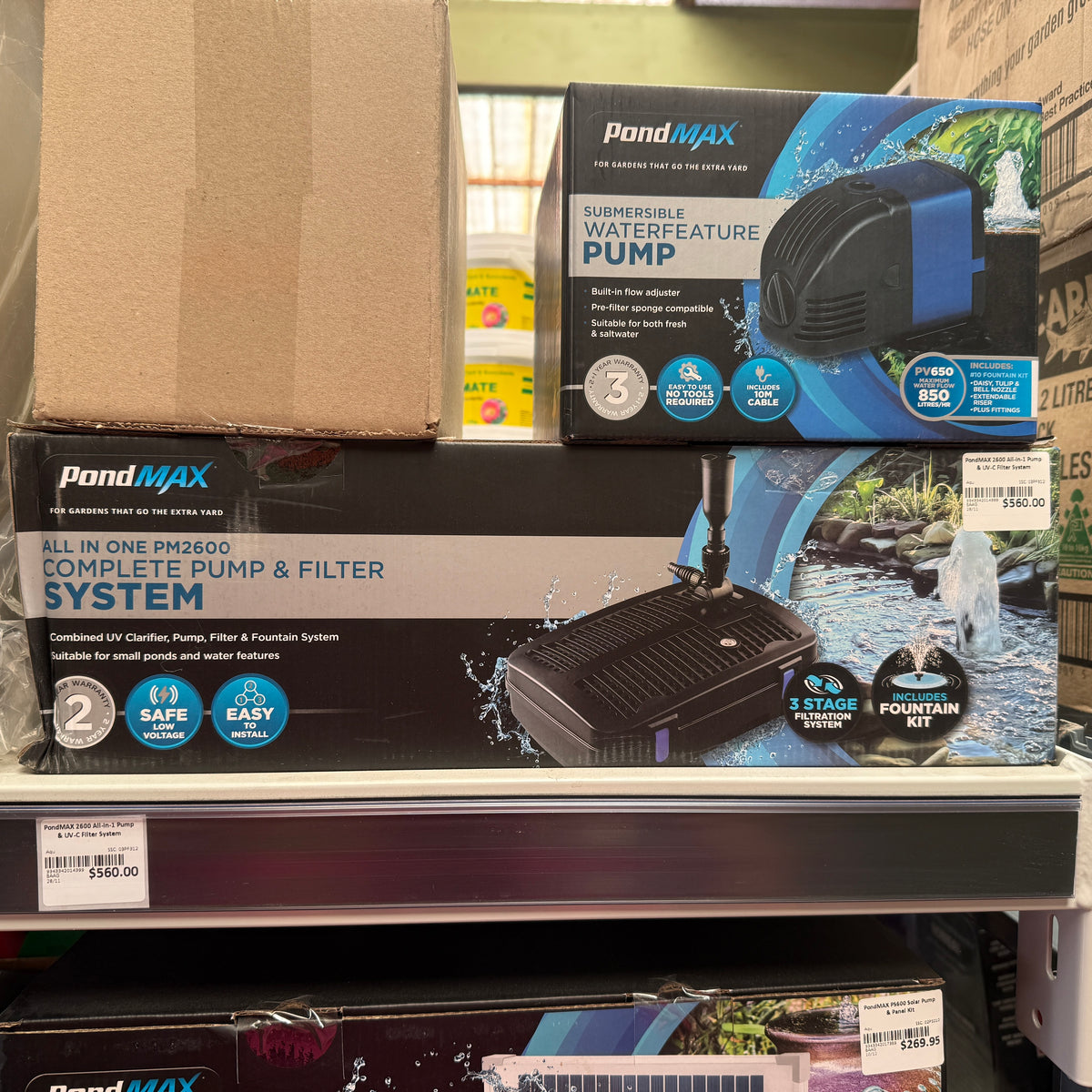PondMAX 2600 All-in-1 Pump & UV-C Filter System – Bulleen Art and Garden